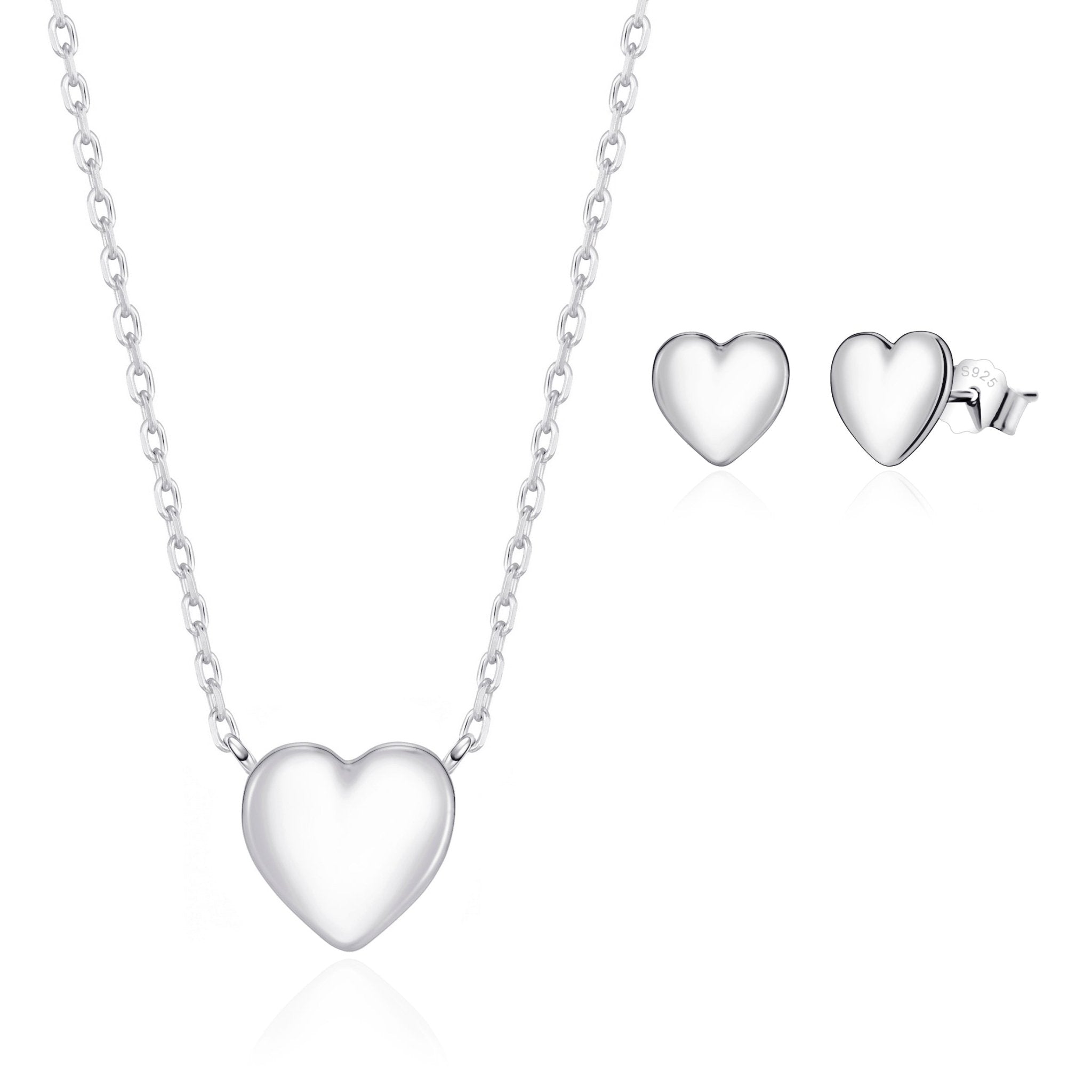 Sterling Silver Heart Set – Philip Jones Jewellery